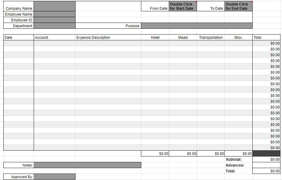 Free Employee Expense Template | Simplify Employee Expenses | OnTheClock
